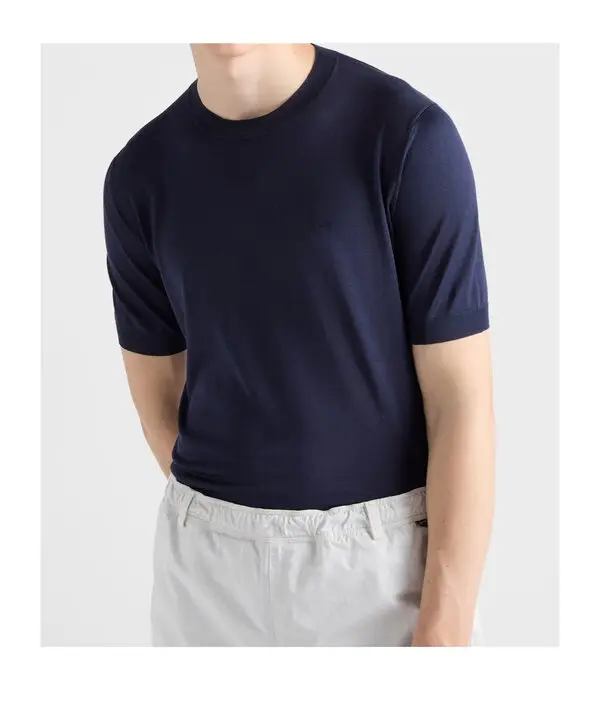Prada Short-sleeved Silk Sweater