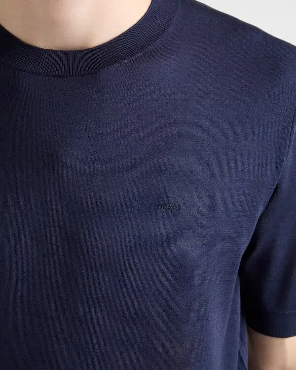 Prada Short-sleeved Silk Sweater