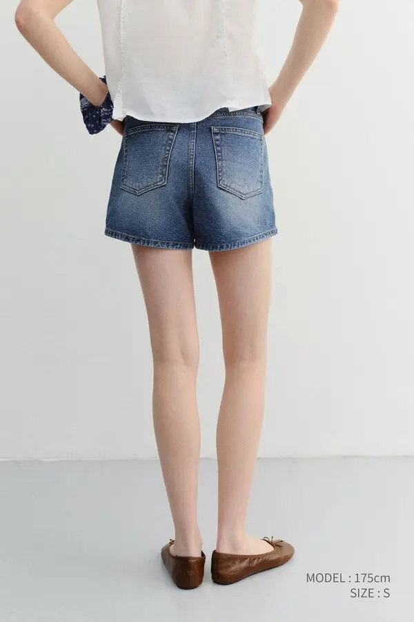 DUNST Faded Denim Shorts