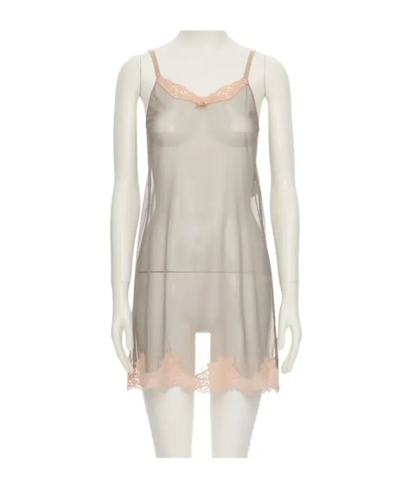Valentino Garavani Sleeveless Mini Dress With Lace Trim