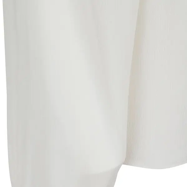 Alberta Ferretti Pleated Ruffle Neck Blouse