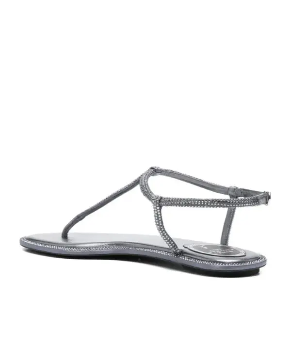 Rene Caovilla Embellished Thong Sandals - Gray