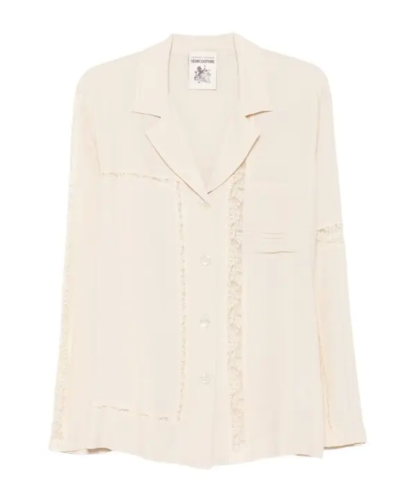 SEMICOUTURE Aida Lace-trimmed Shirt