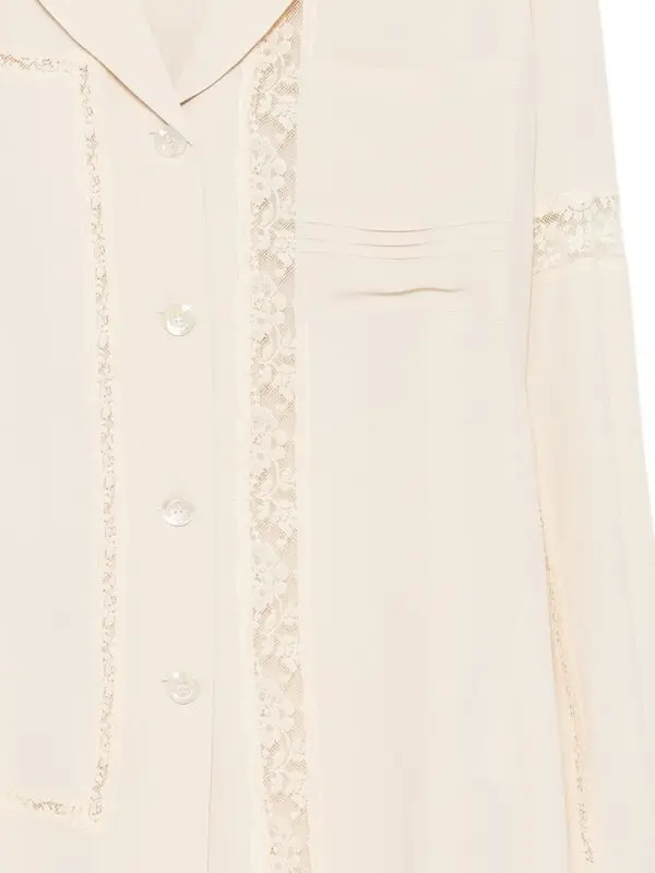 SEMICOUTURE Aida Lace-trimmed Shirt