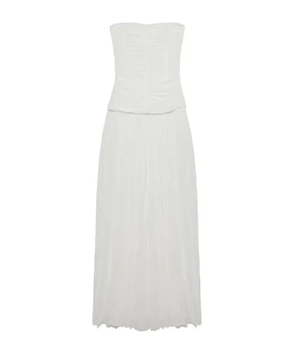 Simkhai Danielle Crinkle Jersey Bustier Gown