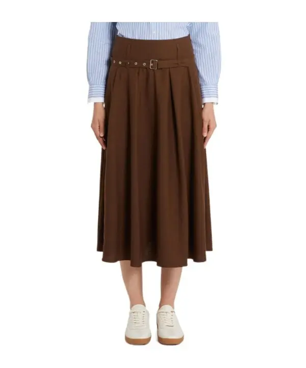 Marella Belted Midi Skirt