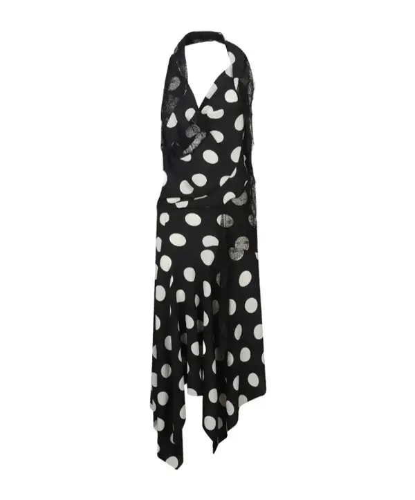 Junya Watanabe Polka Dot Lace Midi Dress