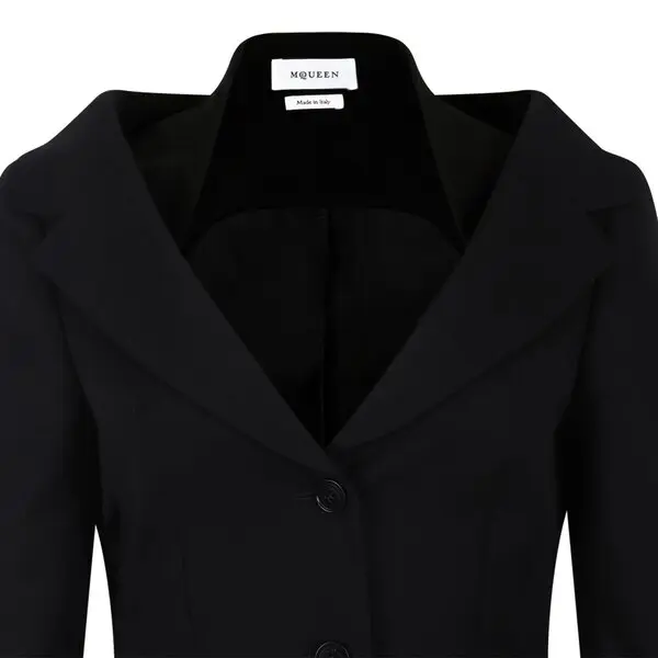 Alexander McQueen Off-shoulder Blazer - Black