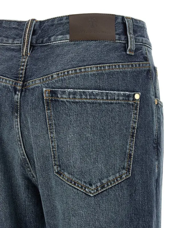 Brunello Cucinelli Monile Detailed Straight-leg Jeans