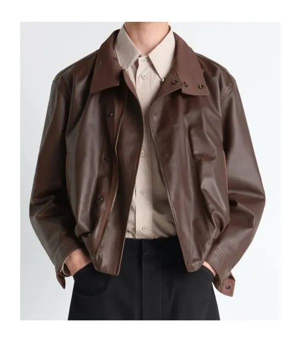 LEMAIRE Leather Bomber Jacket