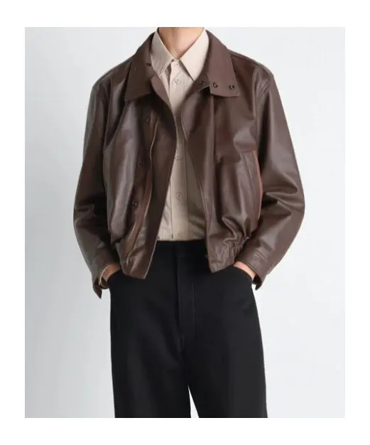 LEMAIRE Leather Bomber Jacket
