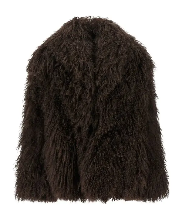 YVES SALOMON Long Sleeve Fur Coat