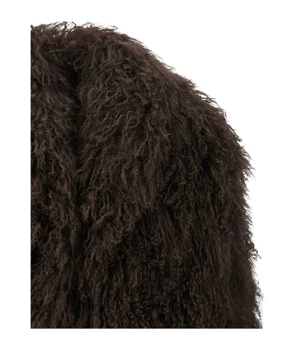YVES SALOMON Long Sleeve Fur Coat