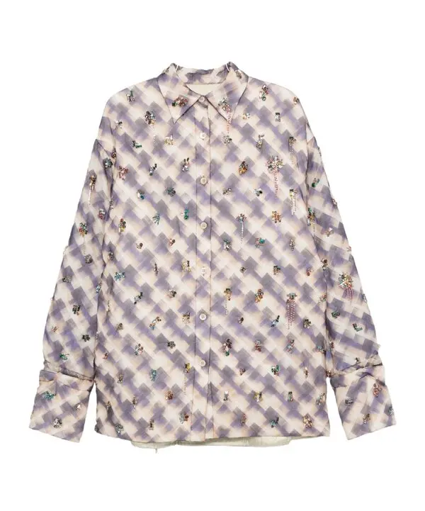 Dries Van Noten Embellished Long Sleeve Shirt