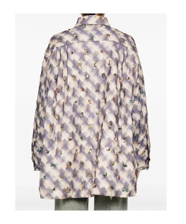 Dries Van Noten Embellished Long Sleeve Shirt