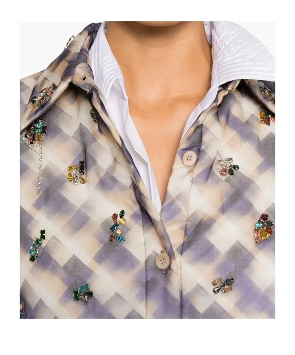 Dries Van Noten Embellished Long Sleeve Shirt