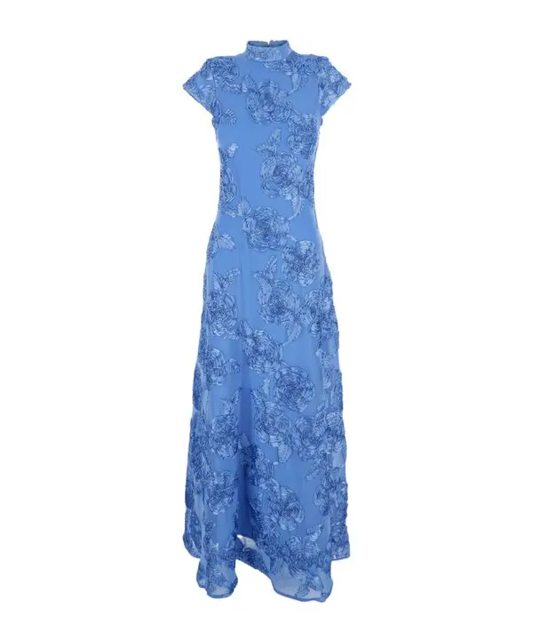 ROTATE BY BIRGER CHRISTENSEN Floral Maxi Dress - Blue