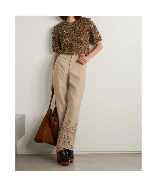 Ulla Johnson Ruffled Jacquard Top