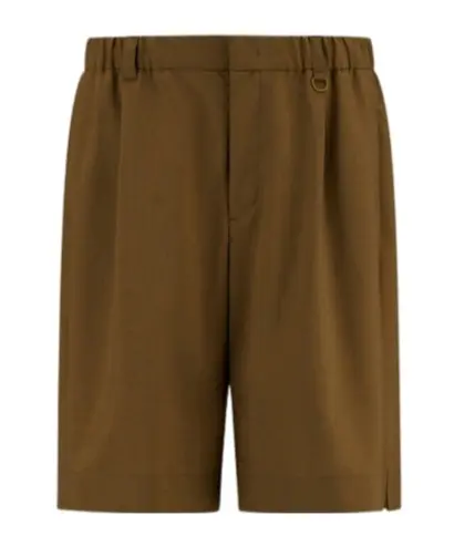 Herno Elastic-waist Tailored Shorts - Olive Green