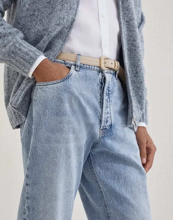 Brunello Cucinelli Mid-rise Logo Patch Jeans