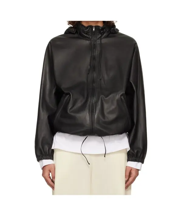 THE ROW Long Sleeve Leather Jacket