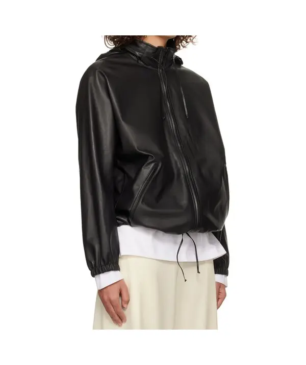 THE ROW Long Sleeve Leather Jacket