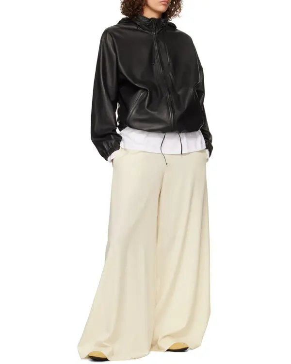 THE ROW Long Sleeve Leather Jacket