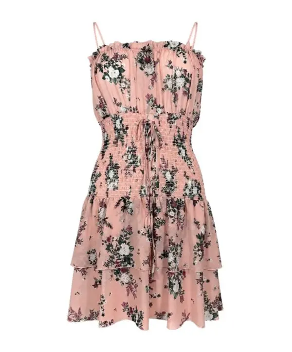 ANIYE BY Floral Print Suspender Dress