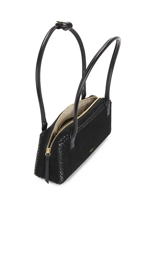 SANCIA Kotli Bag Suede With Intrecciato Leather Trim