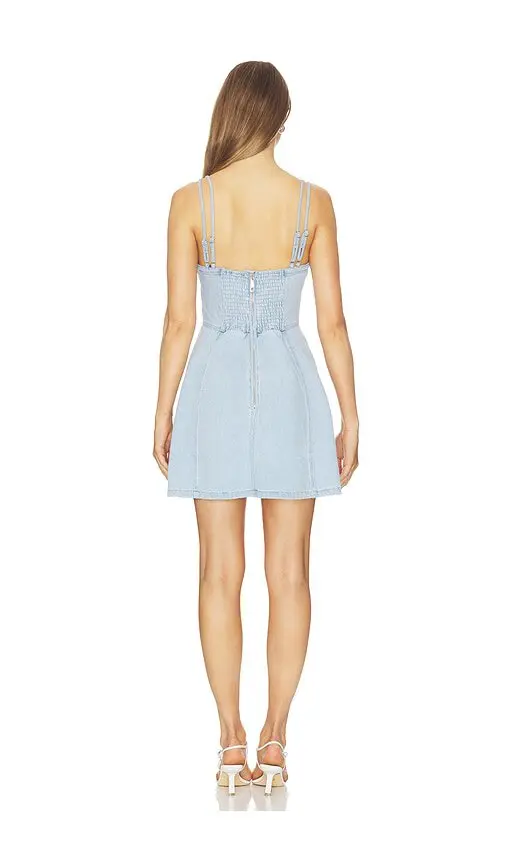 Steve Madden Denim Mini Dress With Adjustable Straps