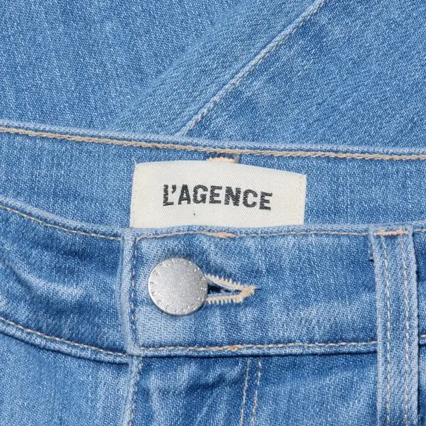 L'Agence Sada Cropped Slim-leg Jean In Light Wash