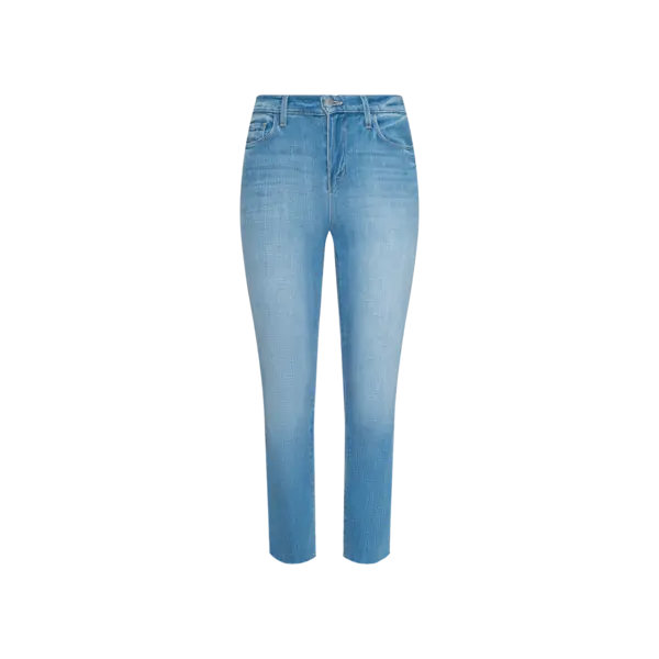 L'Agence Sada Cropped Slim-leg Jean In Light Wash