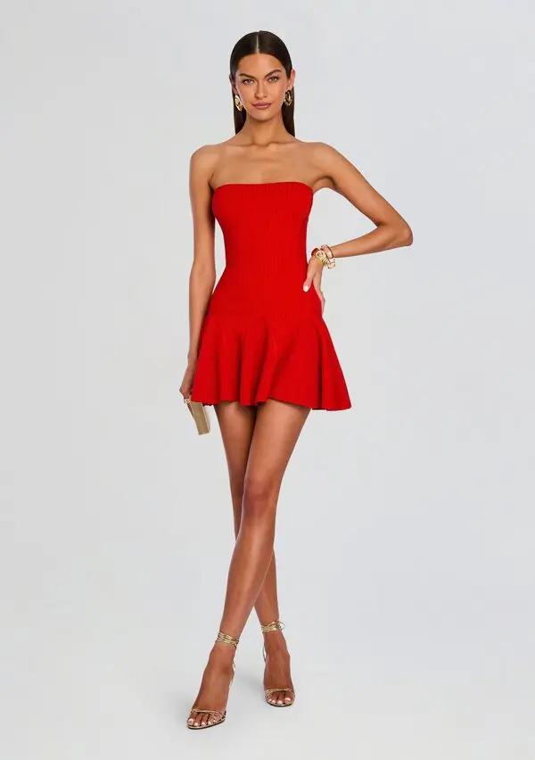 Retrofete Annina Metallic Knit Dress - Metallic Geranium
