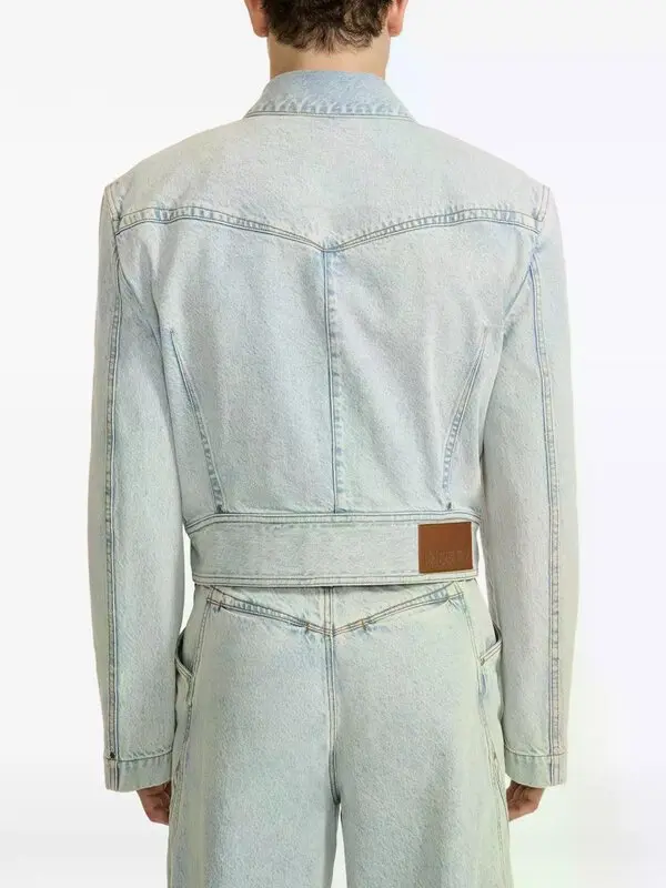 LGN LOUIS GABRIEL NOUCHI Acid Wash Denim Jacket