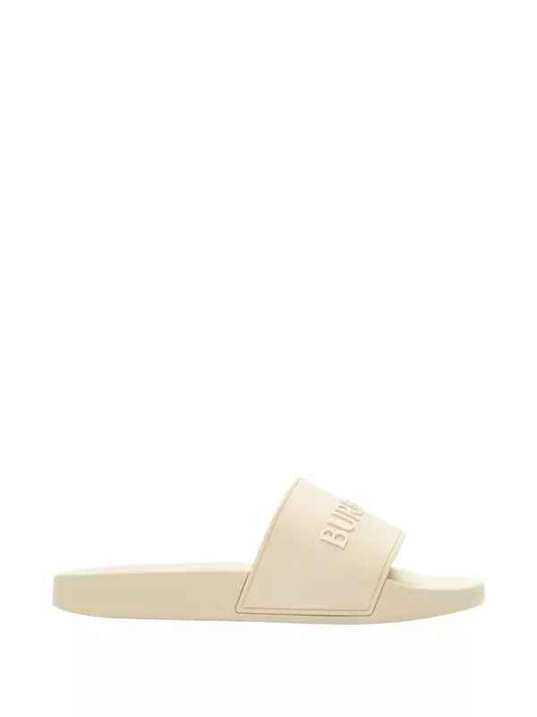 Burberry Logo Slides - Neutrals