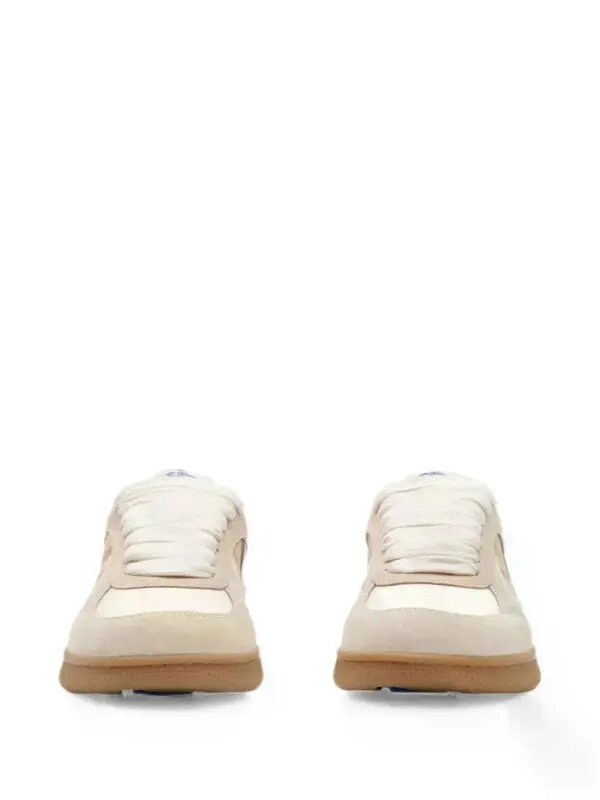 Burberry Leather, Suede And Check Terrace Sneakers - Neutrals