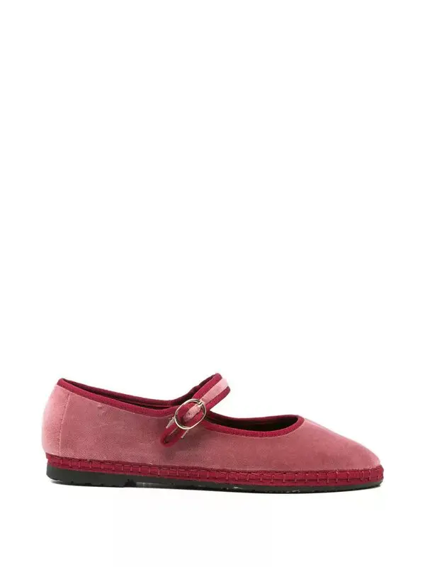 FLABELUS Theresa Buckle-fastening Ballet Flats - Pink