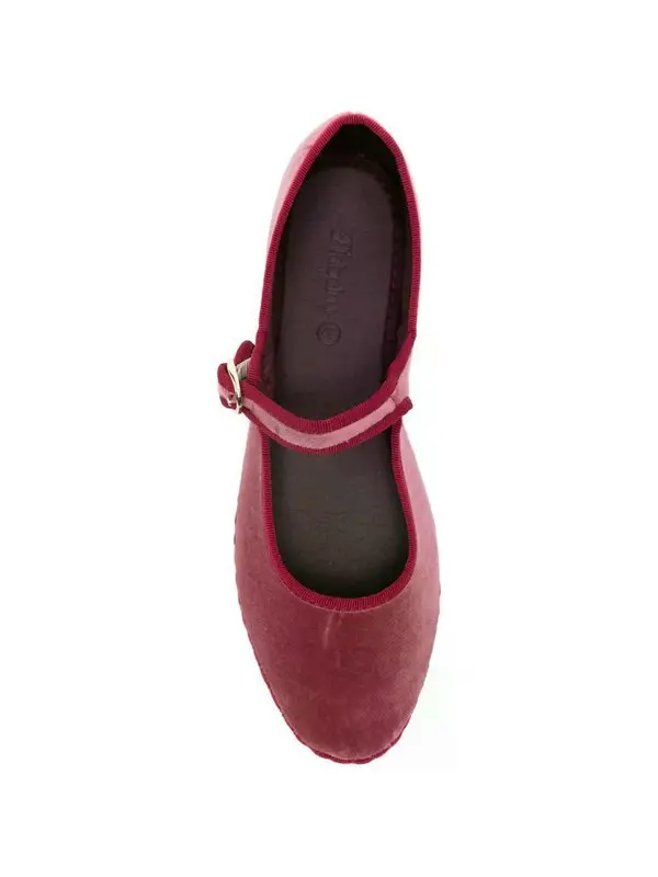 FLABELUS Theresa Buckle-fastening Ballet Flats - Pink