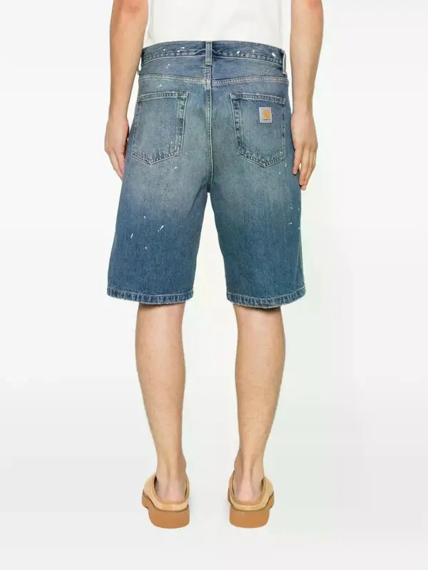 Carhartt Work In Progress Landon Paint-splatter Shorts - Blue