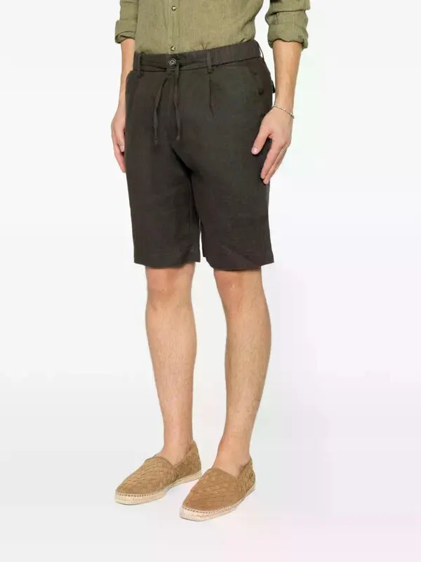 ALLEY DOCKS 963 Drawstring-waist Pleated Shorts