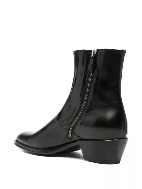 ERALDO Side-zip Leather Ankle Boots