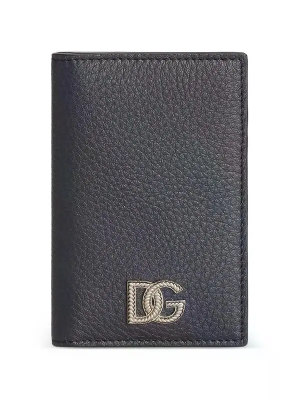 Dolce & Gabbana Card Holder In Calfskin With Logo - Blue