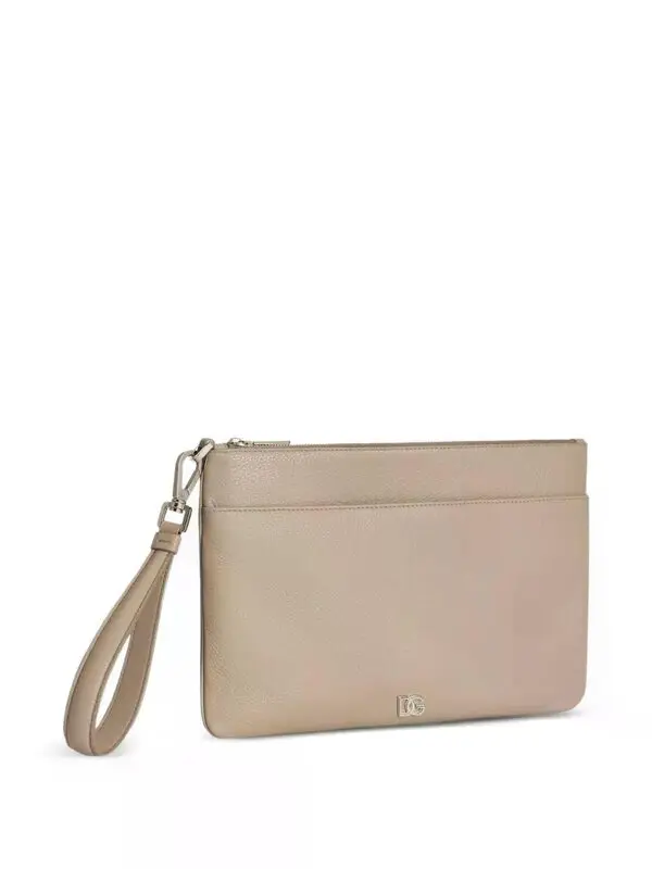 Dolce & Gabbana Calfskin Toiletry Bag With Embossed Logo