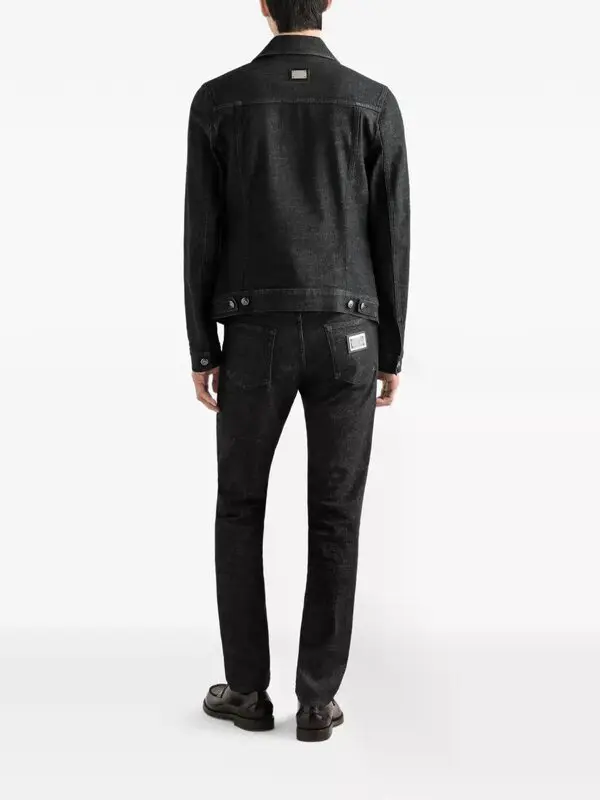 Dolce & Gabbana Cotton Blend Jewel Button Denim Jacket