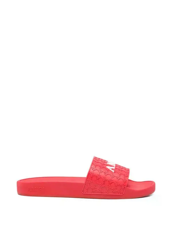 Amiri Ma Quad Logo Detail Flip Flops - Red