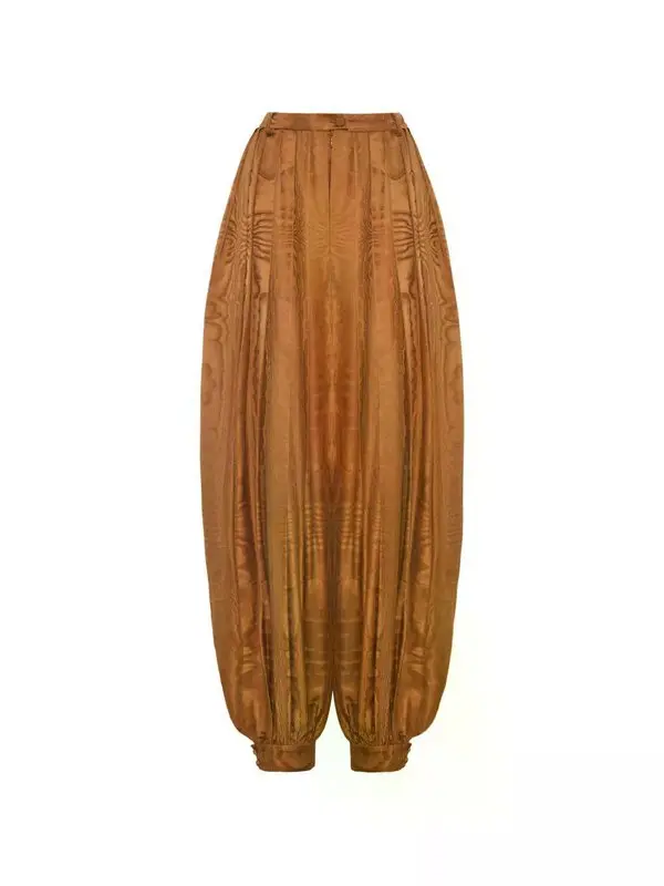 Adam Lippes Moiré-effect Pleated Trousers