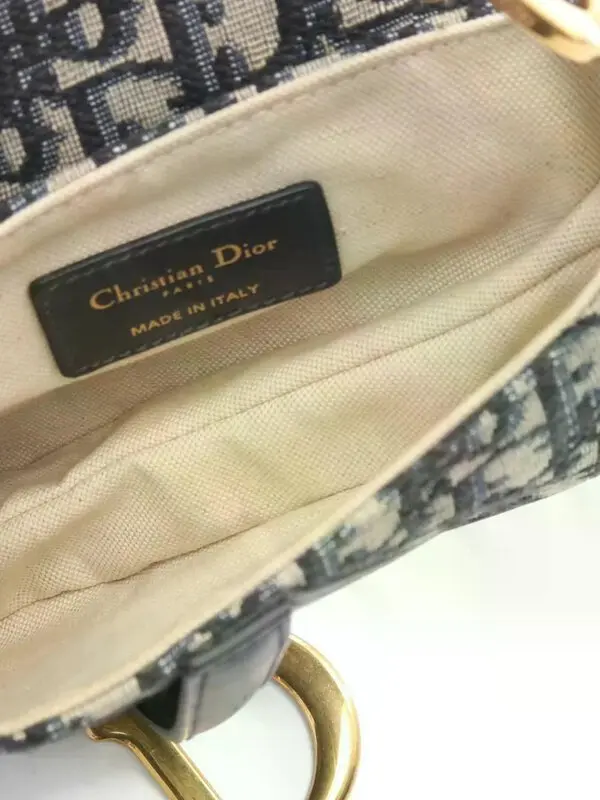 Dior Mini Saddle Oblique Shoulder Bag - Neutrals