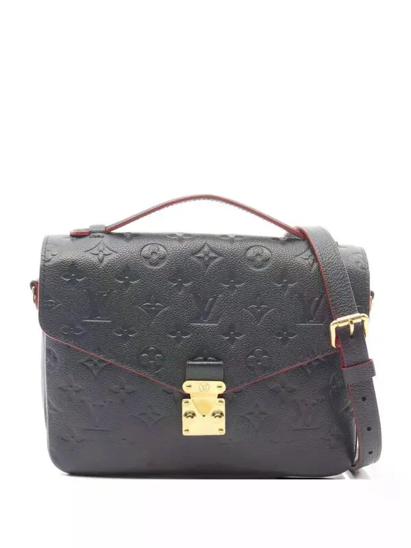 LOUIS VUITTON Pochette Metis Monogram Empreinte Tote Bag - Blue