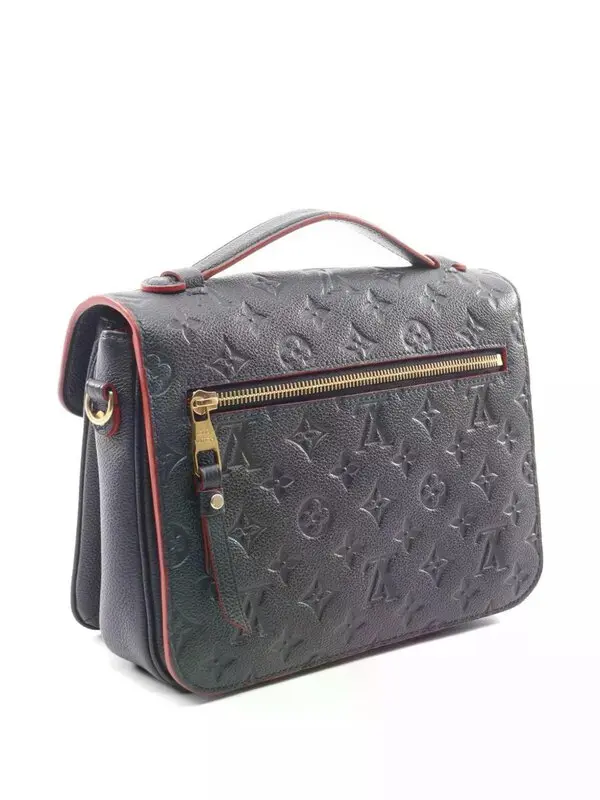 LOUIS VUITTON Pochette Metis Monogram Empreinte Tote Bag - Blue