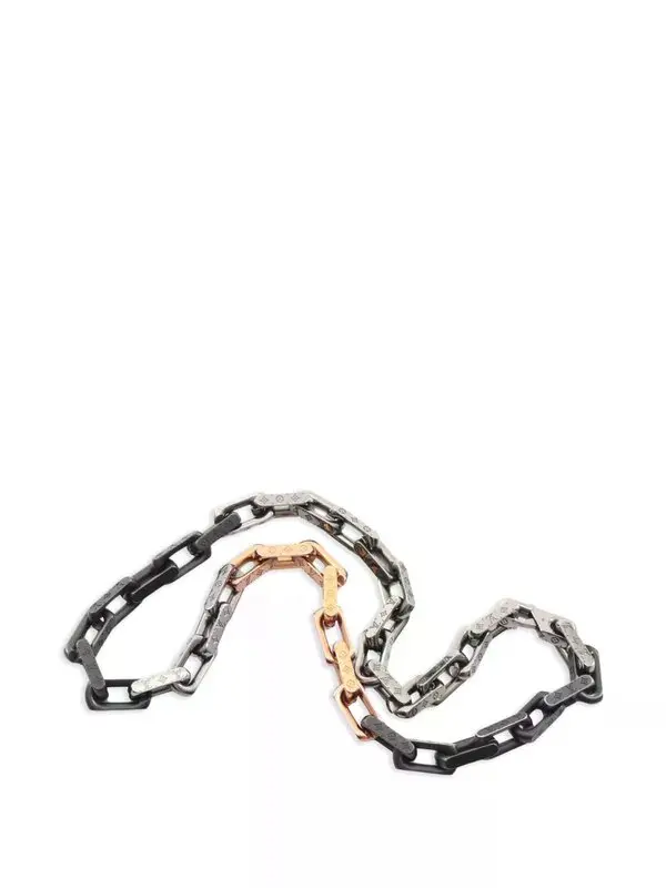 LOUIS VUITTON 00s Monogram Chain Necklace - Black